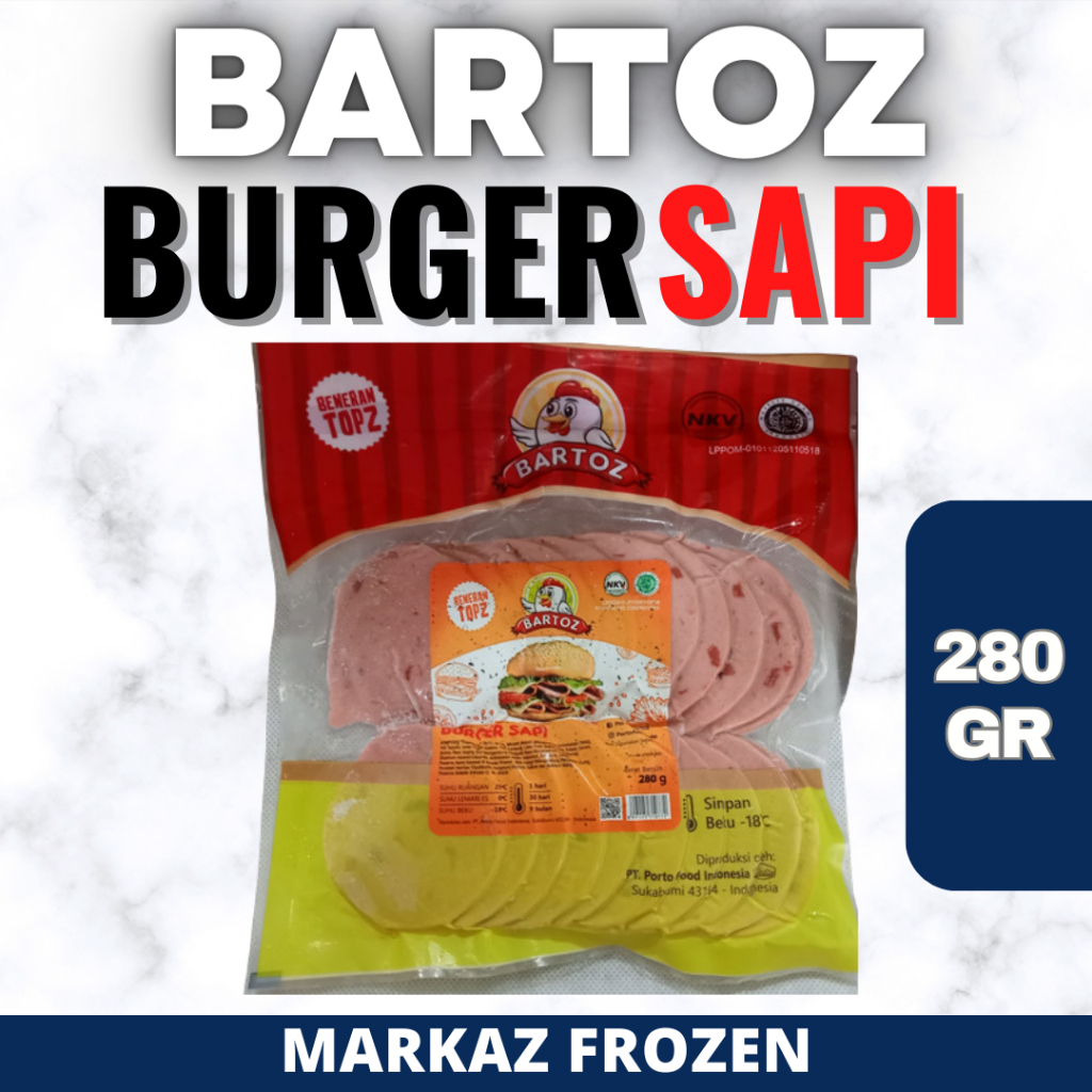 Jual BARTOZ BURGER SAPI MINI 280GR (25/Q) | Shopee Indonesia