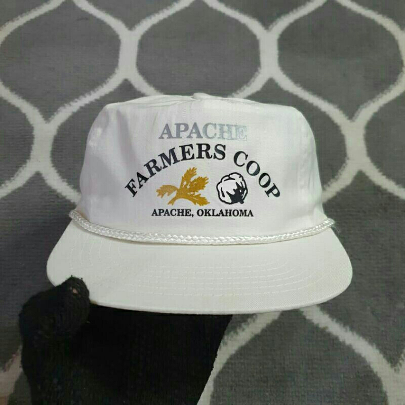 Jual Topi Vintage Ropehat Apache Farmer white 90s | Shopee Indonesia