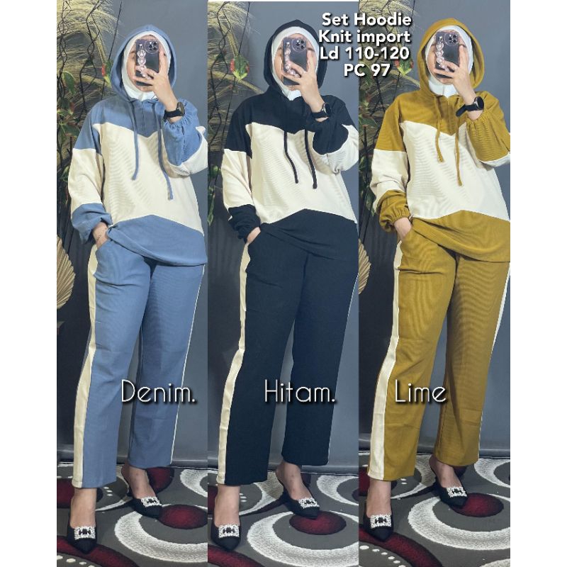 Jual SETELAN KNIT HODIE | Shopee Indonesia