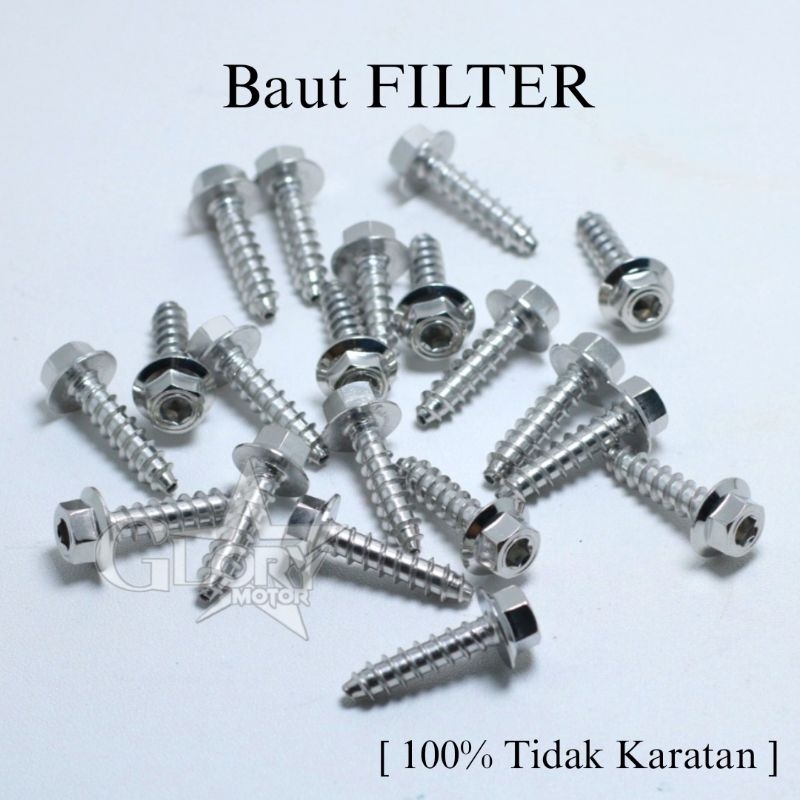 Jual [ SATUAN ] Baut FILTER Model 2 Kunci [ Stainless 100% Tidak Karat ...