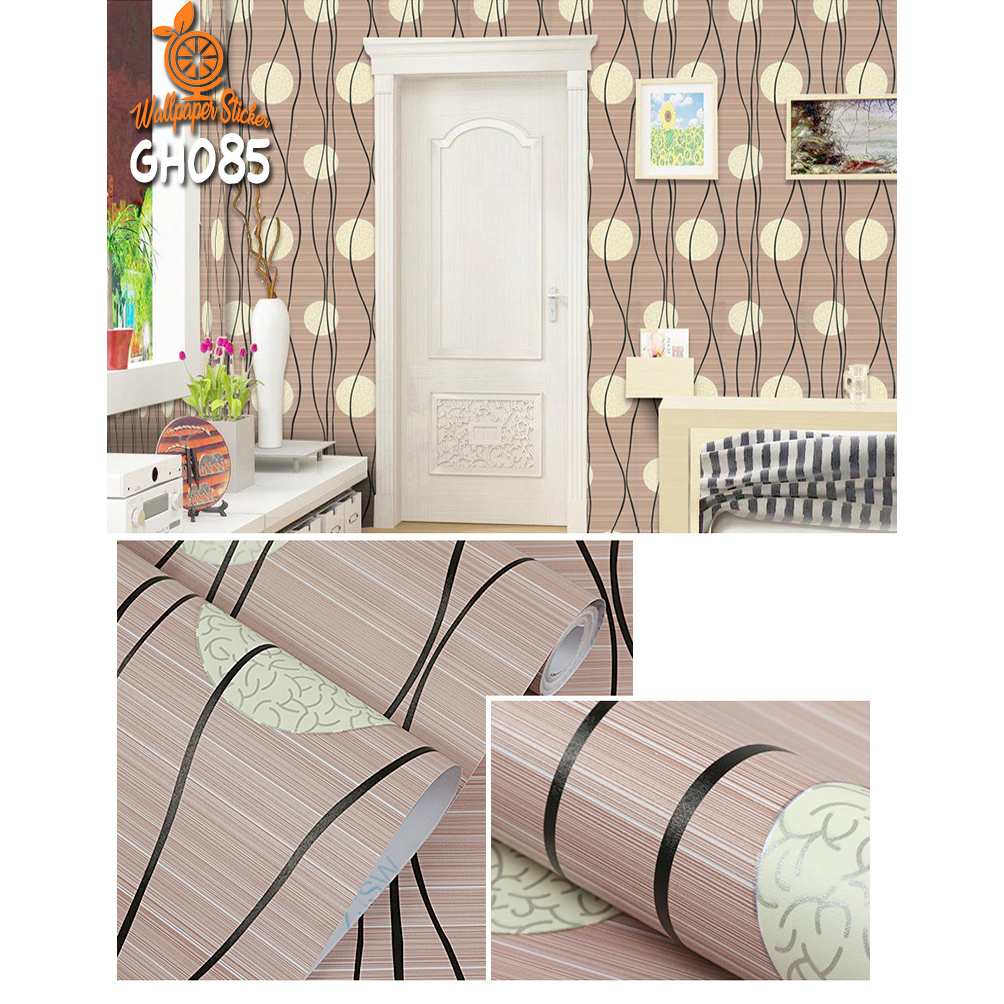 Jual Promo - Wallpaper Sticker Dinding Motif Ulir Coklat Premium Pvc Wallsticker Kamar Aesthetic ...