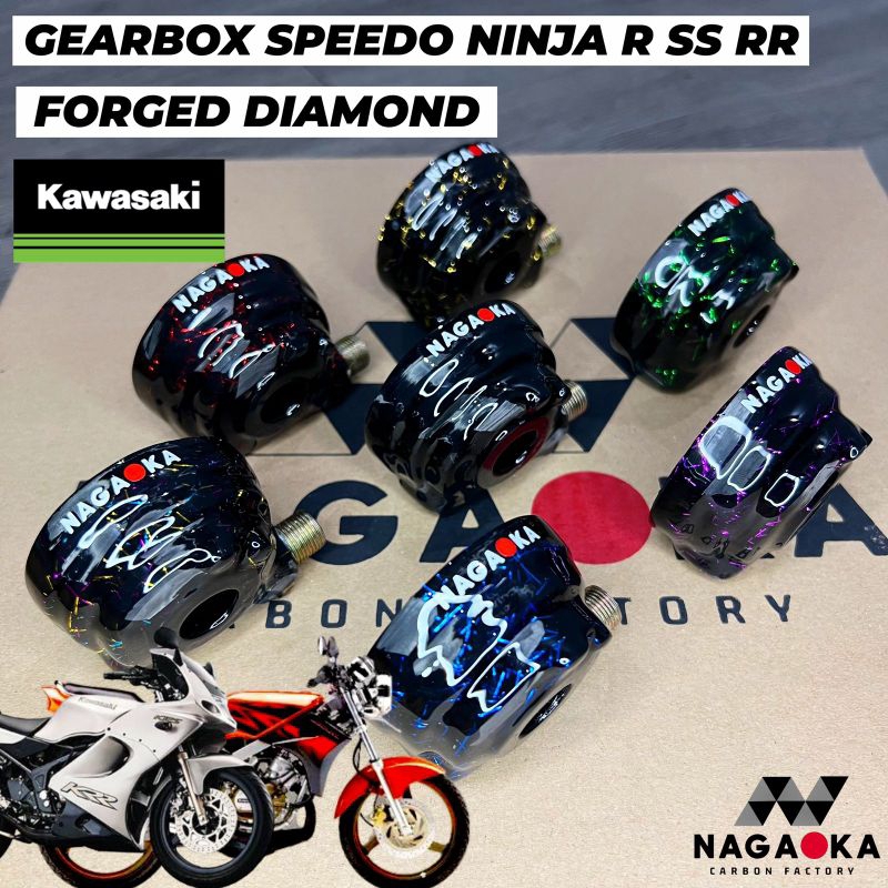 Jual GEARBOX SPEEDOMETER NINJA SS R KIS RR OLD NEW REAL CARBON FORGED ...