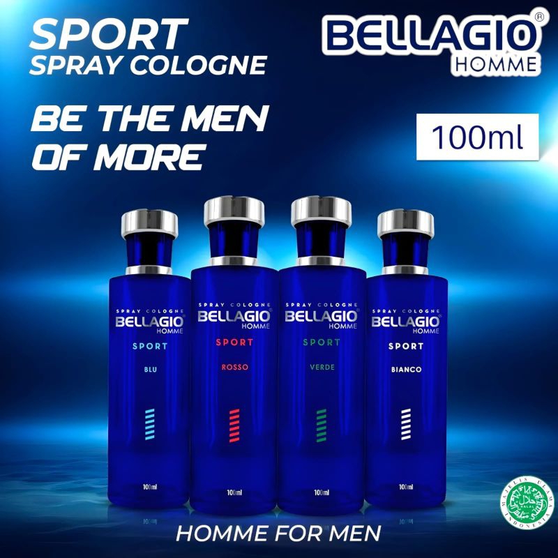 Jual BELLAGIO HOMME SPORT Spray Cologne 100ml (free packing bubble wrap ...