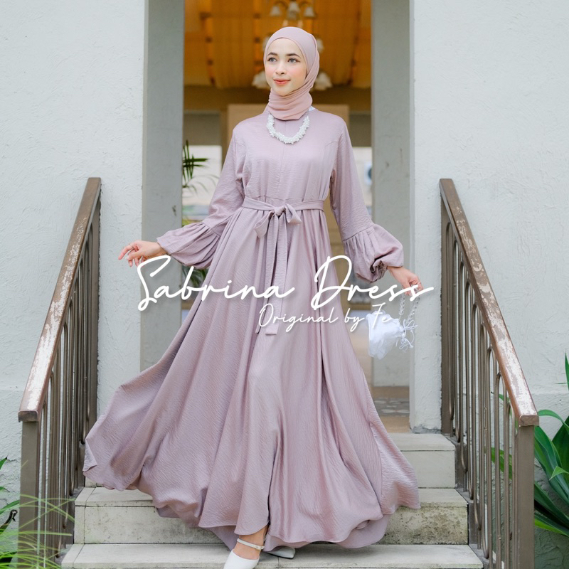 Jual Sabrina Dress Original by Fe | Gamis Pengajian Premium Simple ...