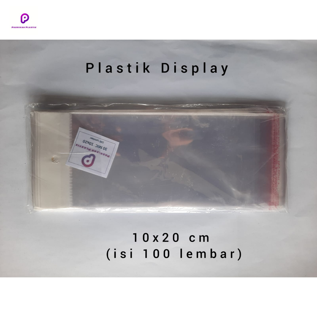Jual Plastik Display / Plastik Perlize / Plastik Opp Gantung isi 100 ...