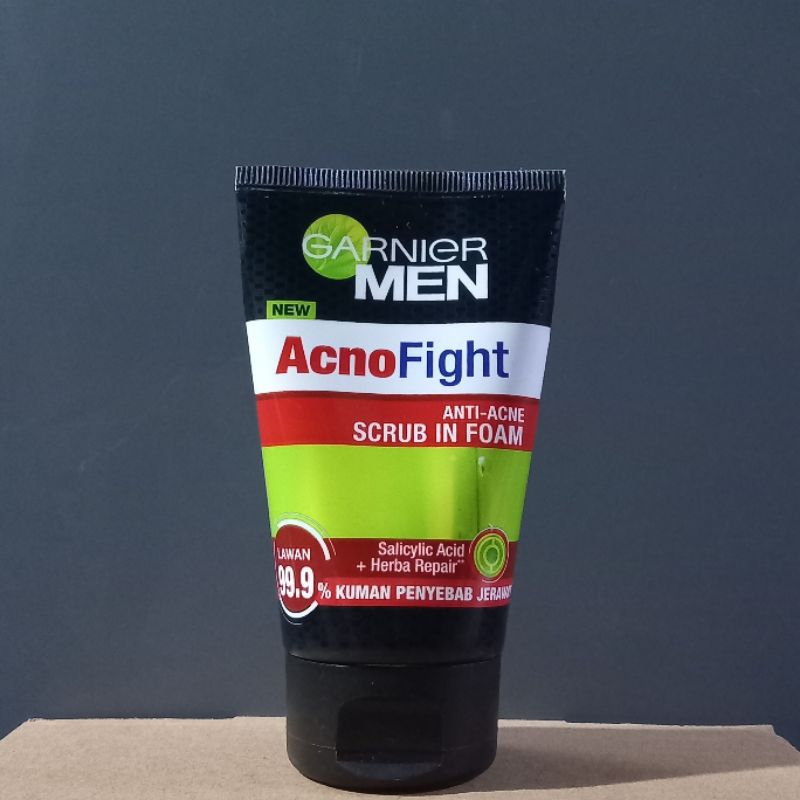 Jual Garnier men acno fight anti acne scrub in foam skin 100ml | Shopee Indonesia