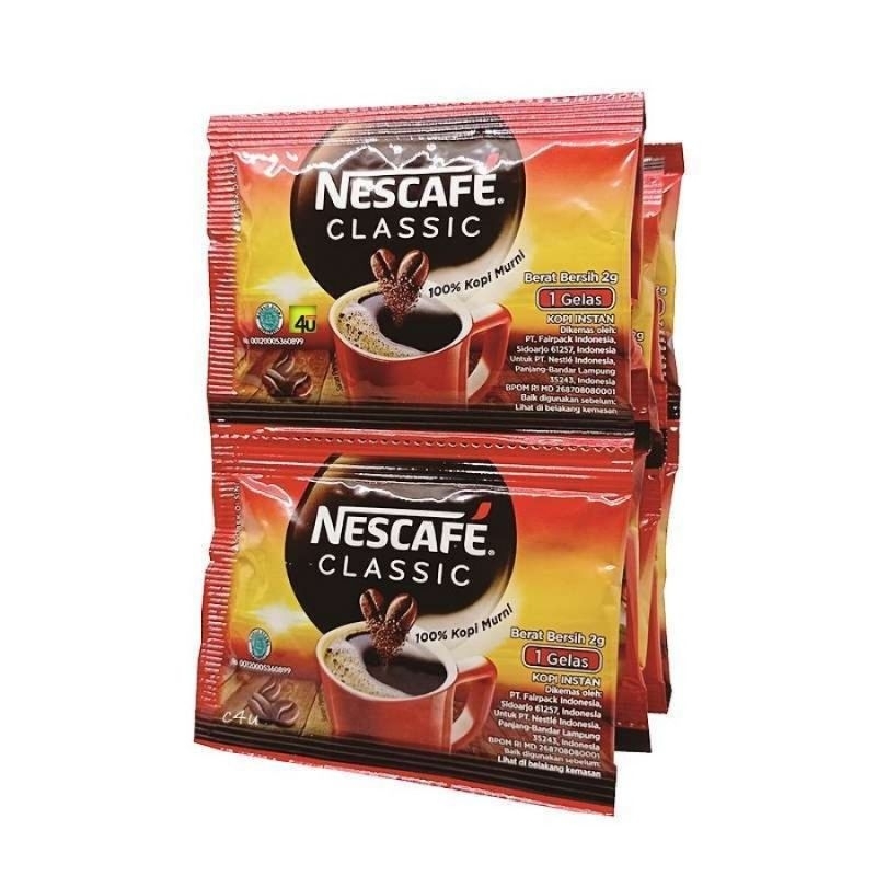Jual Nescafe Classic Sachet kemasan 2gr 1pax isi 60pcs (6 renceng) 100% ...