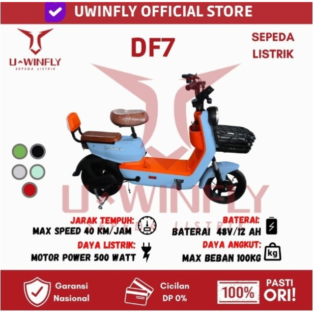 Jual Sepeda Listrik Uwinfly Best Seller DF7 DF 7 DRAGON FLY 7 Free ...