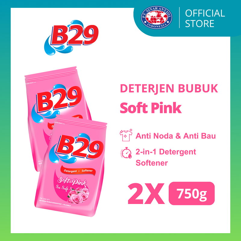 Jual B29 Sabun Pencuci Pakaian Powder Detergent - Pink Plus Softener ...