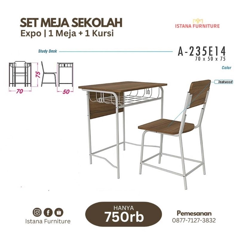 Jual Set Meja Belajar/Meja Sekolah/Meja Kelas | Shopee Indonesia