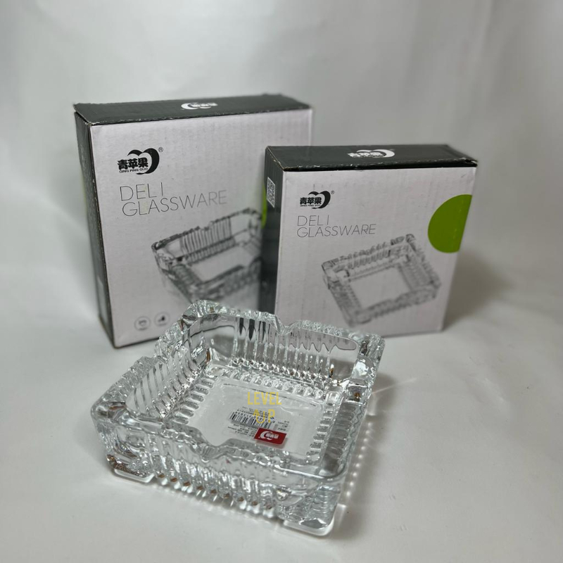 Jual Asbak Kotak Kaca Kristal Ashtray Crystal Glass Tebal Bagus / Asbak ...