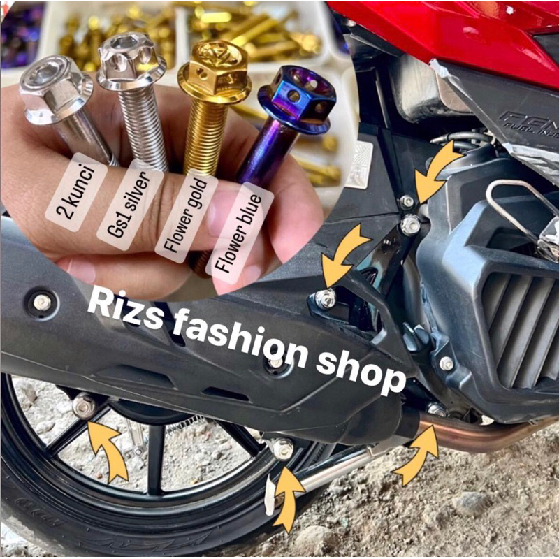 Jual BAUT KNALPOT DAN ARM VARIO 125/150 PCX ADV HENG ORIGINAL THAILAND 1 PCS | Shopee Indonesia