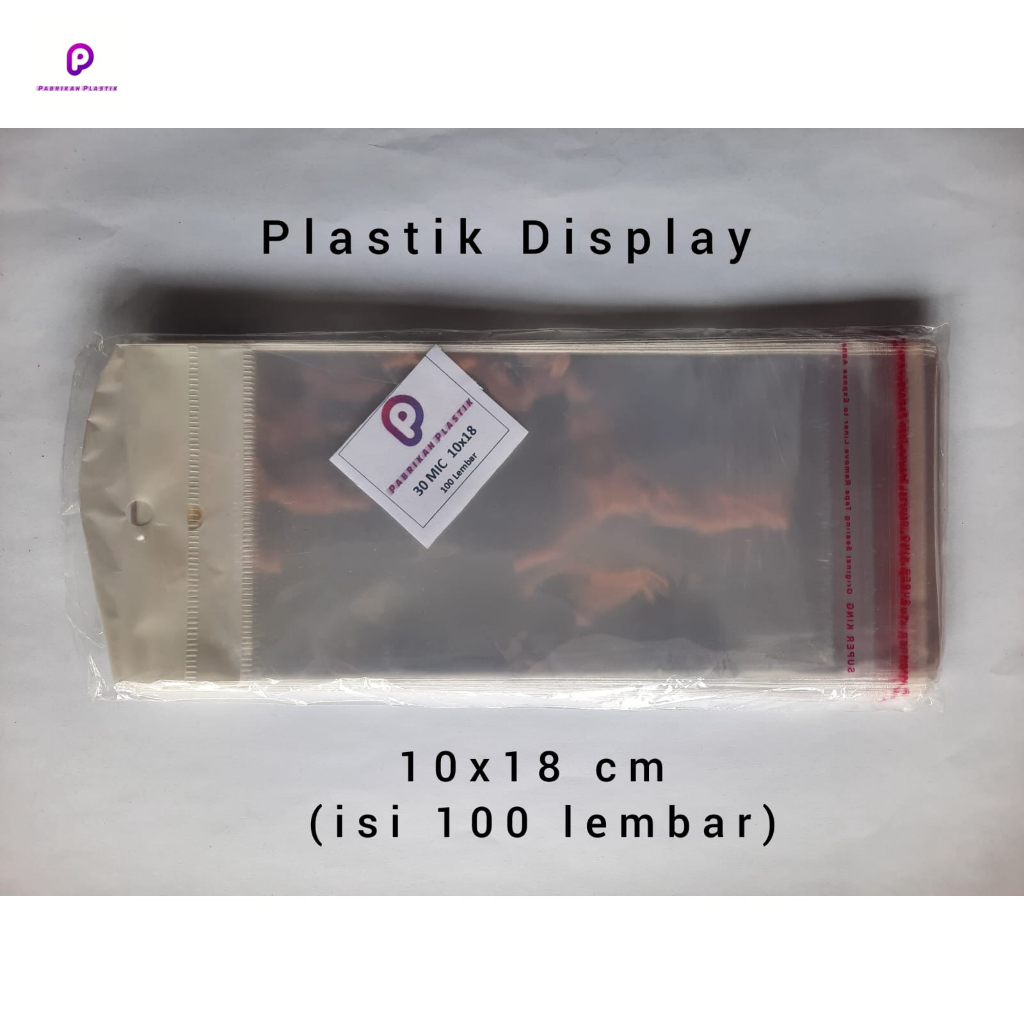 Jual Plastik Display / Plastik Perlize / Plastik Opp Gantung isi 100 ...