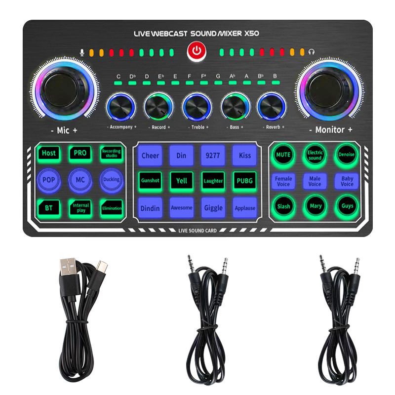 Jual X50 Live Soundcard Sound Card Kartu suara Live Audio Mixer ...