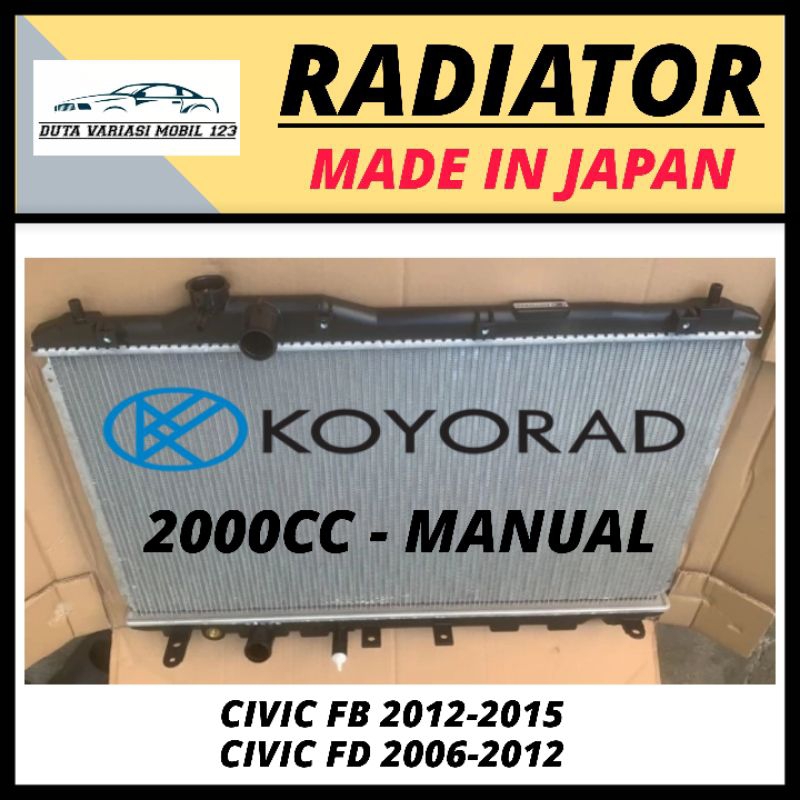 Jual Radiator Civic FB 2012-2015 Civic FD 2006-2012 2000CC Manual ...