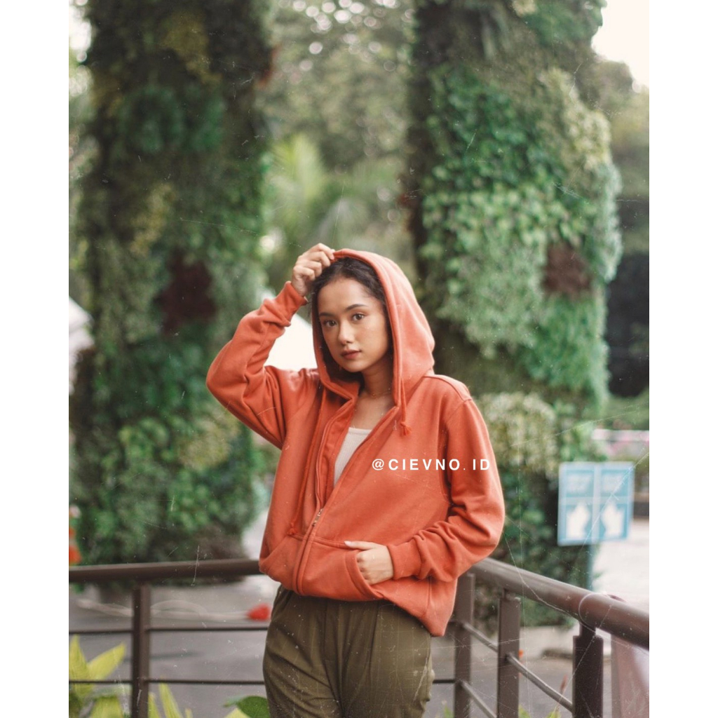 Jual HOODIE ZIPPER PREMIUM RUST ORANGE SIZE XS - XL (INTERNASIONAL ...