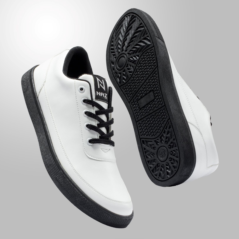 Jual DEDRICK WHITE BLACK - Sepatu Sneakers Pria Casual Style Shoes ...