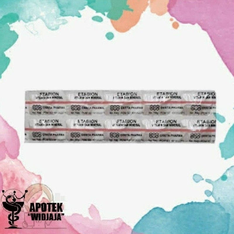 Jual etabion vitamin dan mineral tablet tambah darah TTD 10's 10 kapsul ...