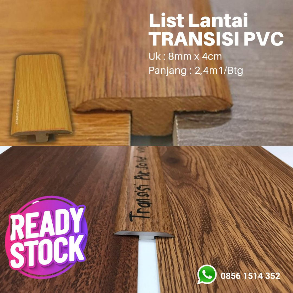 Jual List lantai Transisi PVC motif panjang 2,4m | Shopee Indonesia