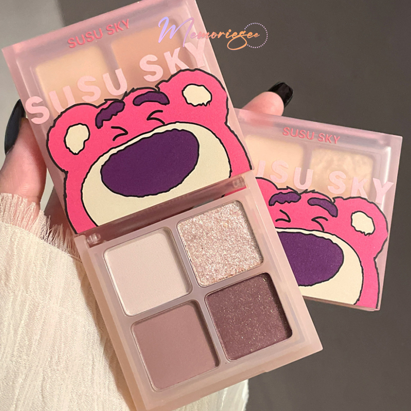 Jual COD&Ready SUSU SKY Lotso Bear Eyeshadow Palette Mini 4 Colors ...