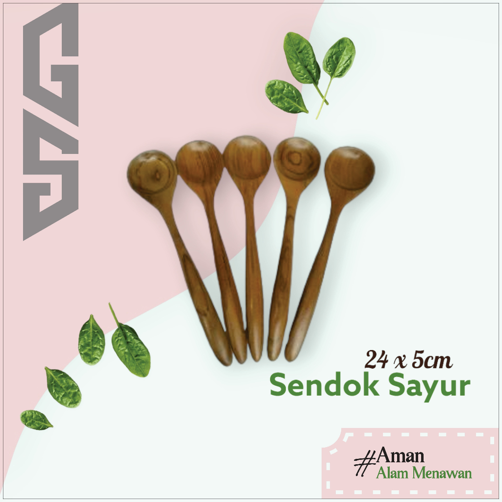 Jual Sendok Sayur Kayu Unik,Estetik dan Food Grade Ukuran 24x5cm ...