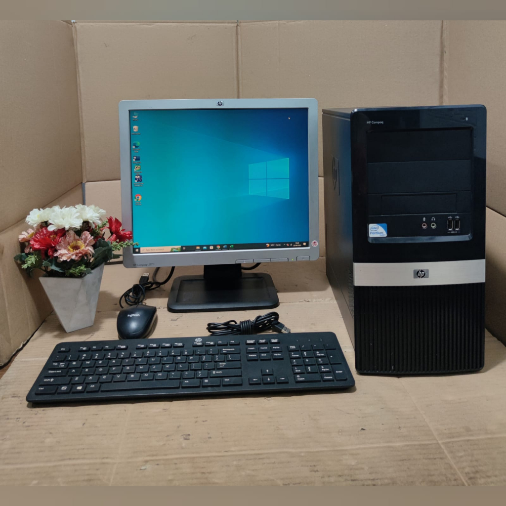 Jual PC LENGKAP HP - RAM 4GB -SSD 128- HDD 250GB - MONITOR 17 INCH ...