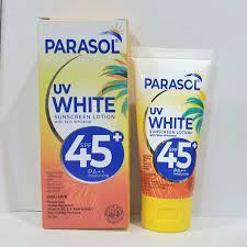 Jual Parasol UV White Sunscreen Lotion SPF45 - 50ml | Shopee Indonesia