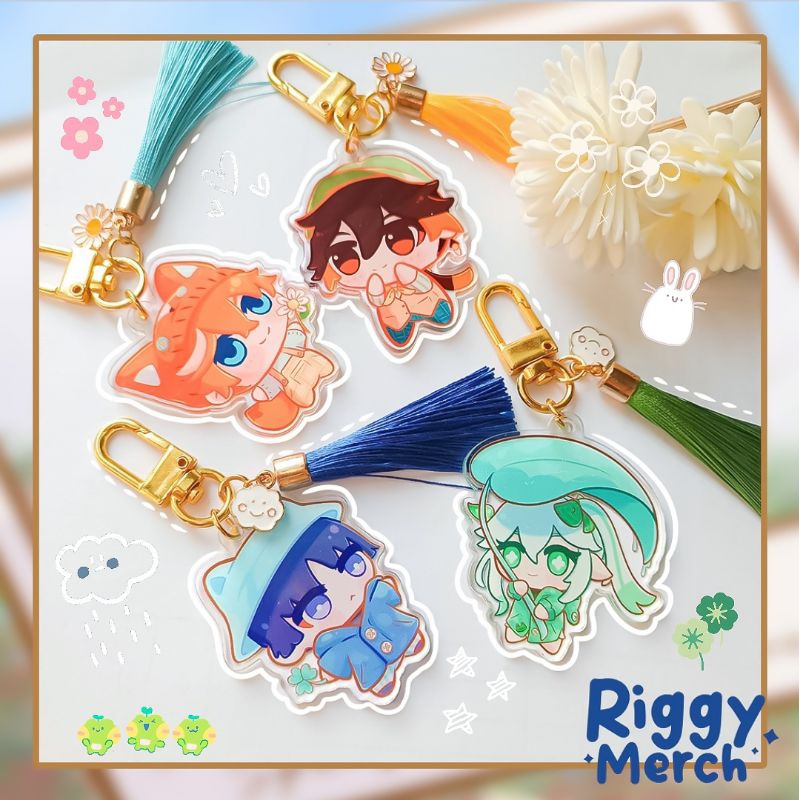 Jual (RiggyMerch) Nu Nuu Keychain | Genshin Impact Nui Tassel Keychain ...