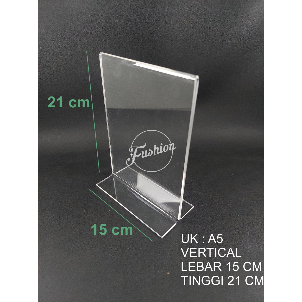 Jual Akrilik Tempat Brosur A5 / Acrylic Tent card Holder Stand / Qris ...