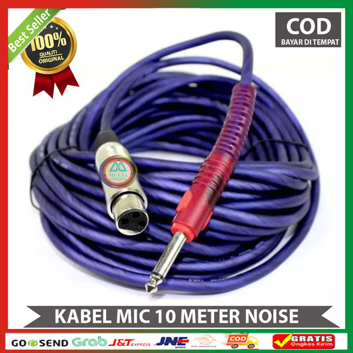 Jual Kabel Mic 10 Meter Kabel Microphone 10 Meter 3 Pin Female to Male ...