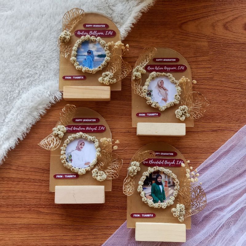 Jual (BEST SELLER) CUSTOM Gift Wisuda kado wisuda ACRYLIC FLOWERS A6 ...