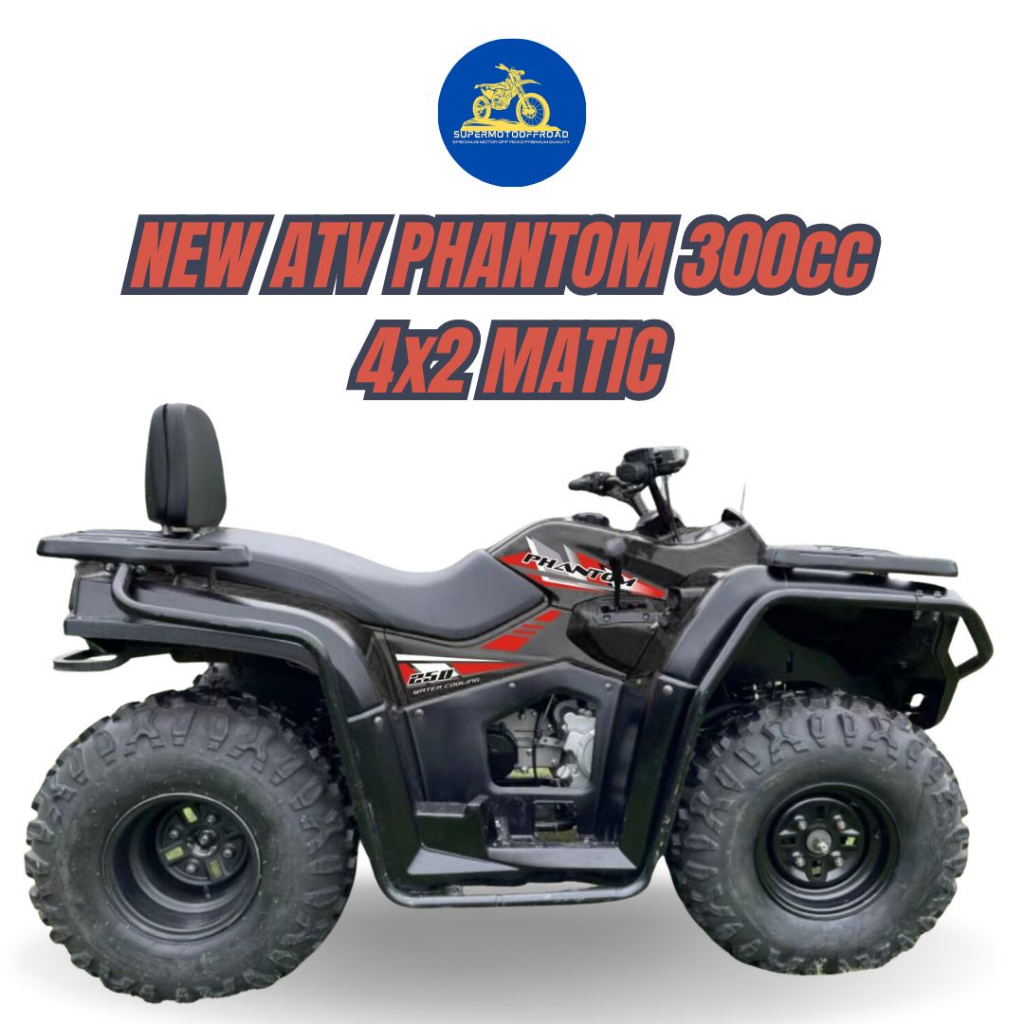 Jual NEW ATV PHANTOM 300CC 4X2 MATIC BLACK HITAM | Shopee Indonesia