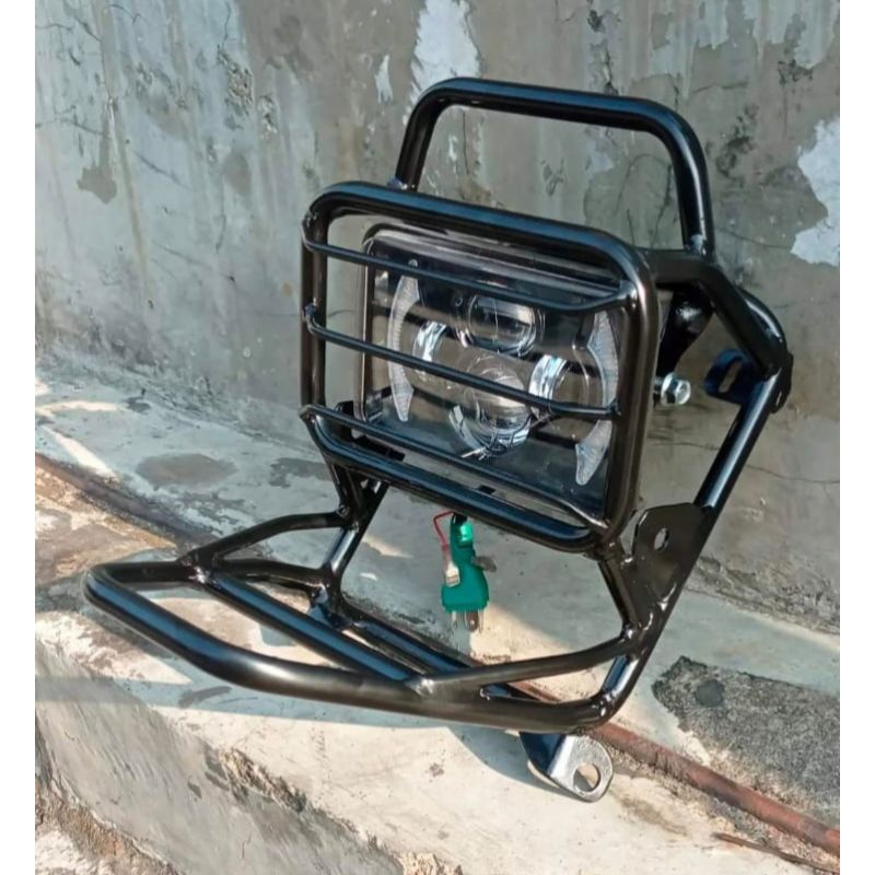 Jual lampu headlamp trail klasik kotak daymaker ts125, honda win, klx ...