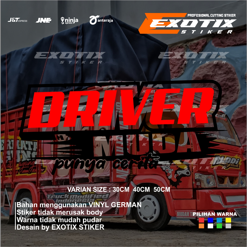 Jual Stiker kaca driver muda stiker truk pick up stike variasi kaca ...