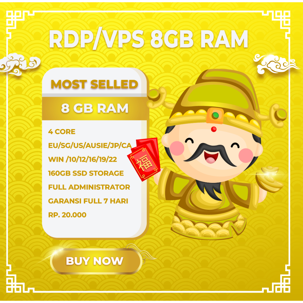 Jual VPS/RDP MINGGUAN WINDOWS/LINUX RAM 32 GB 8 CORE 320 SSD FULL ...