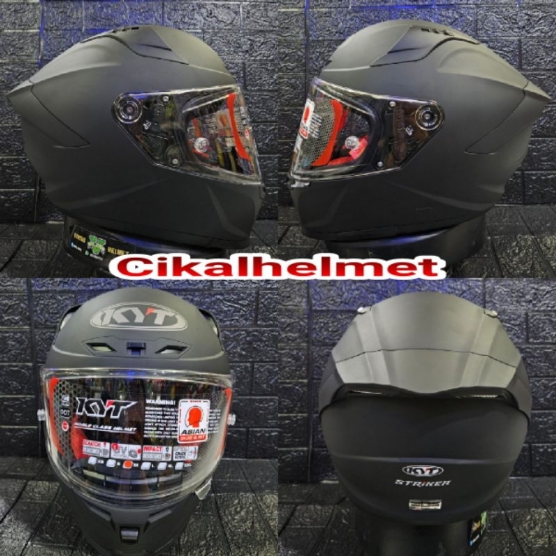 Jual HELM KYT STRIKER SOLID FLAIN MATT BLACK DOFF KYT TERBARU ORIGINAL ...