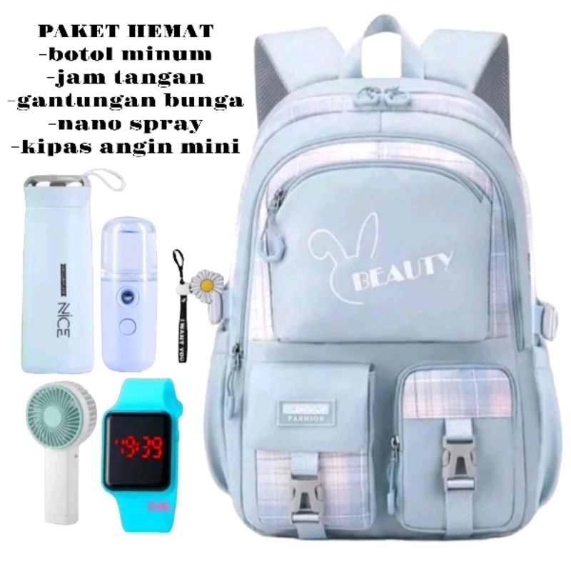 Jual Tas ransel sekolah anak perempuan tas beauty backpack fashion korea untuk anak SD SMP ...