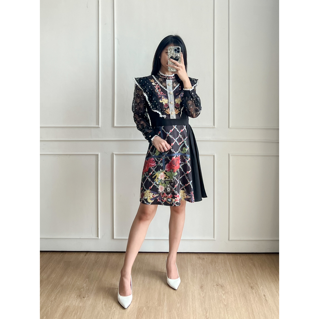 Jual DOLLA - Nerissa Dress Elegant Classic Core | Shopee Indonesia