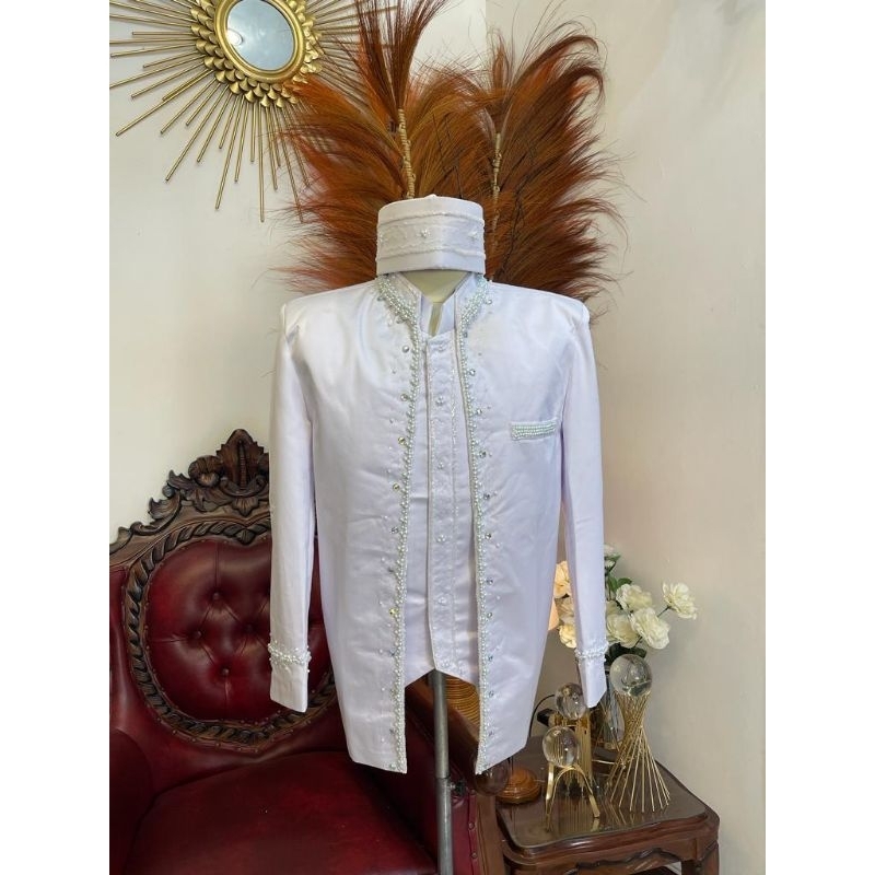 Jual Beskap || Basofi pengantin || Beskap pengantin putih || Beskap ...