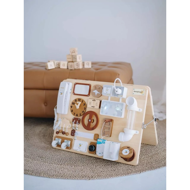 Jual NEW Beezyboard - Busyboard Double Large WOOD SERIES | Shopee Indonesia