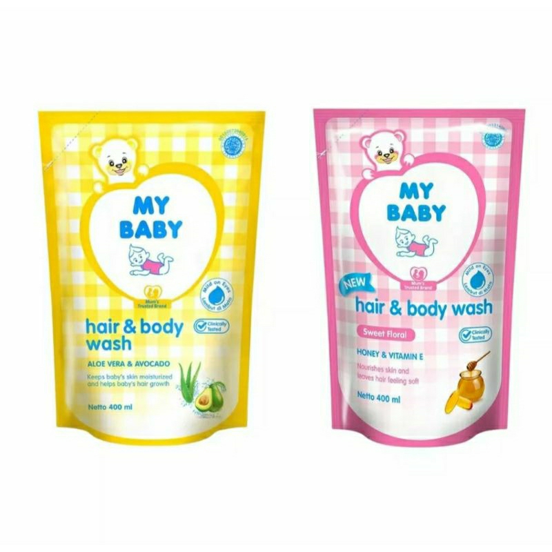 Jual MY BABY Hair & Body Wash Refill 375ml/400ml - Sabun Bayi & Shampo ...