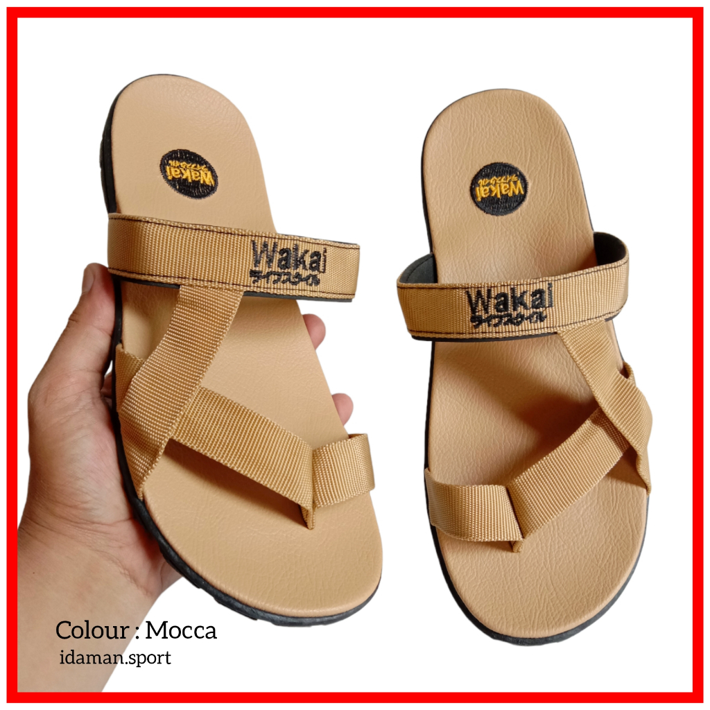 Jual Sendal Sandal Jepit gunung Wakai pria wanita warna moca ringan ...