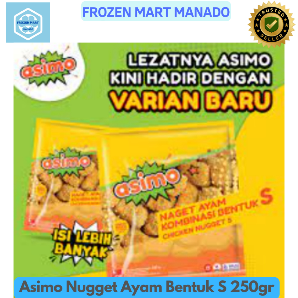 Jual Asimo Nugget Ayam Bentuk S 250gr - Frozen Mart Manado (Frozen Food ...