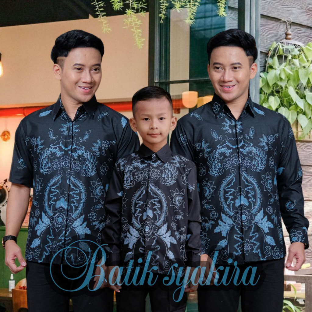 Jual BATIK SYAKIRA - Terbaru Couple Sweet Batik Ayah dan Anak laki laki ...