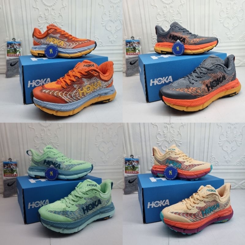 Jual Sepatu Olahraga Lari Pria Running Sport Hoka Mafate Speed 4 Impala ...