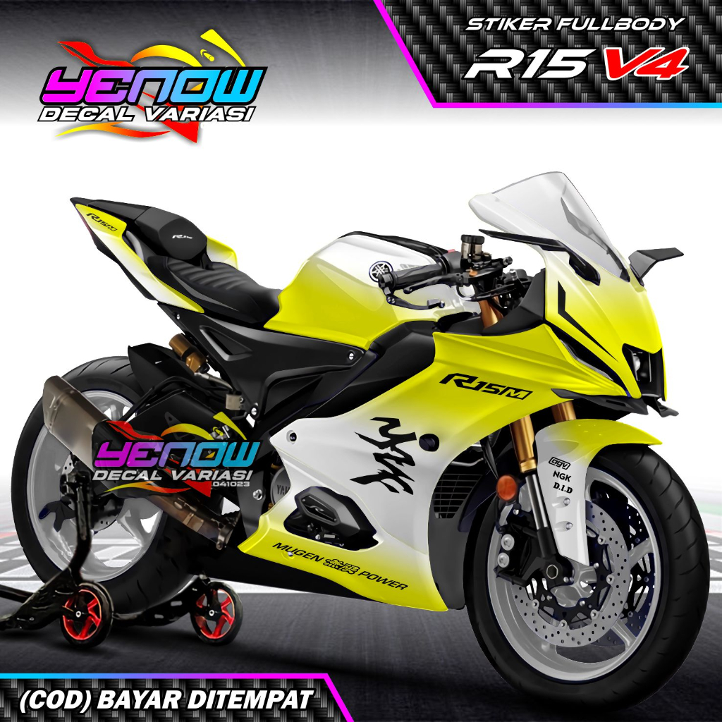 Jual Decal R15 V4 Stiker Motor Fullbody Variasi Bunglon 2 Warna ...