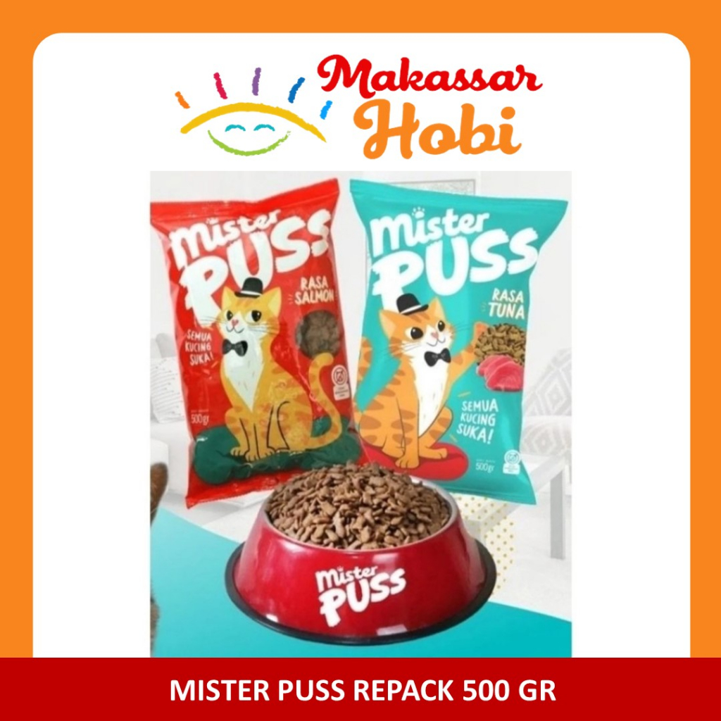 Jual Mister Puss 500gr 500 gr Rasa Salmon Tuna Makanan Kucing Dry Food ...