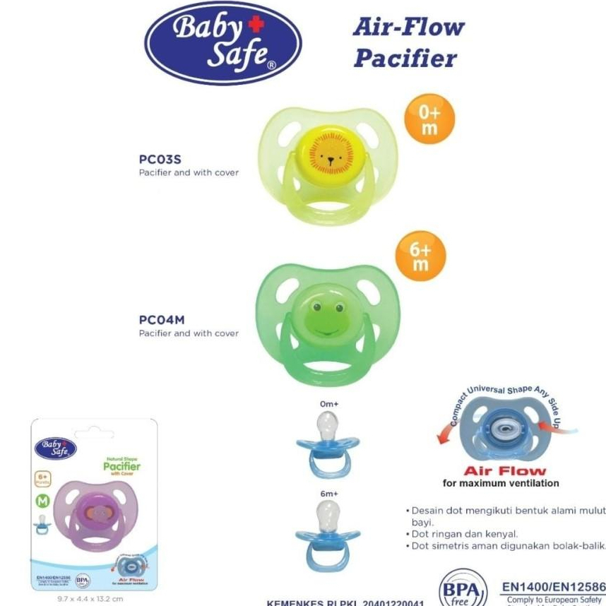 Jual Baby Safe PC03S PC04M Air Flow Pacifier | Kompeng Isi 1 | Empeng ...