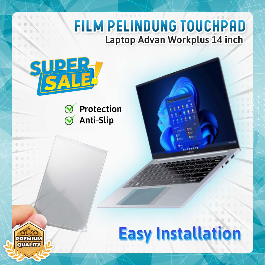 Jual Film Touchpad Laptop Advan Workplus 14 inch Clear Protector Cover ...