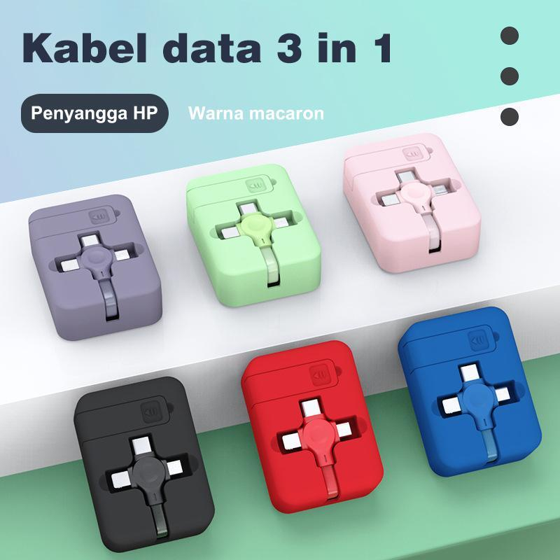 Jual fast charging kabel data 3in1 micro usb type C IOS kabel data cas ...